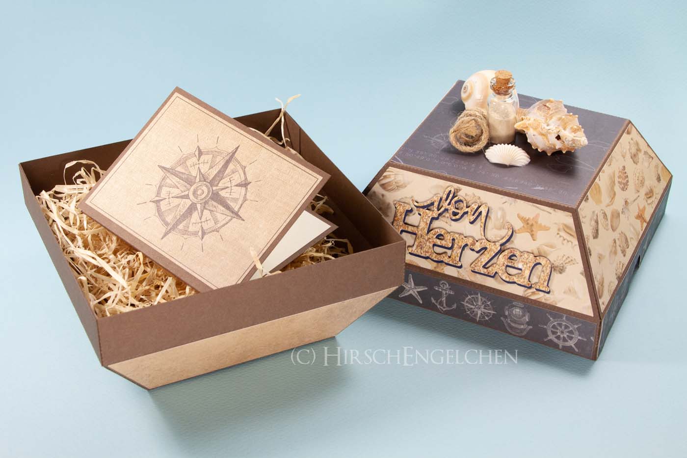 Maritime Geschenkbox / Maritime gift box beim/at HirschEngelchen