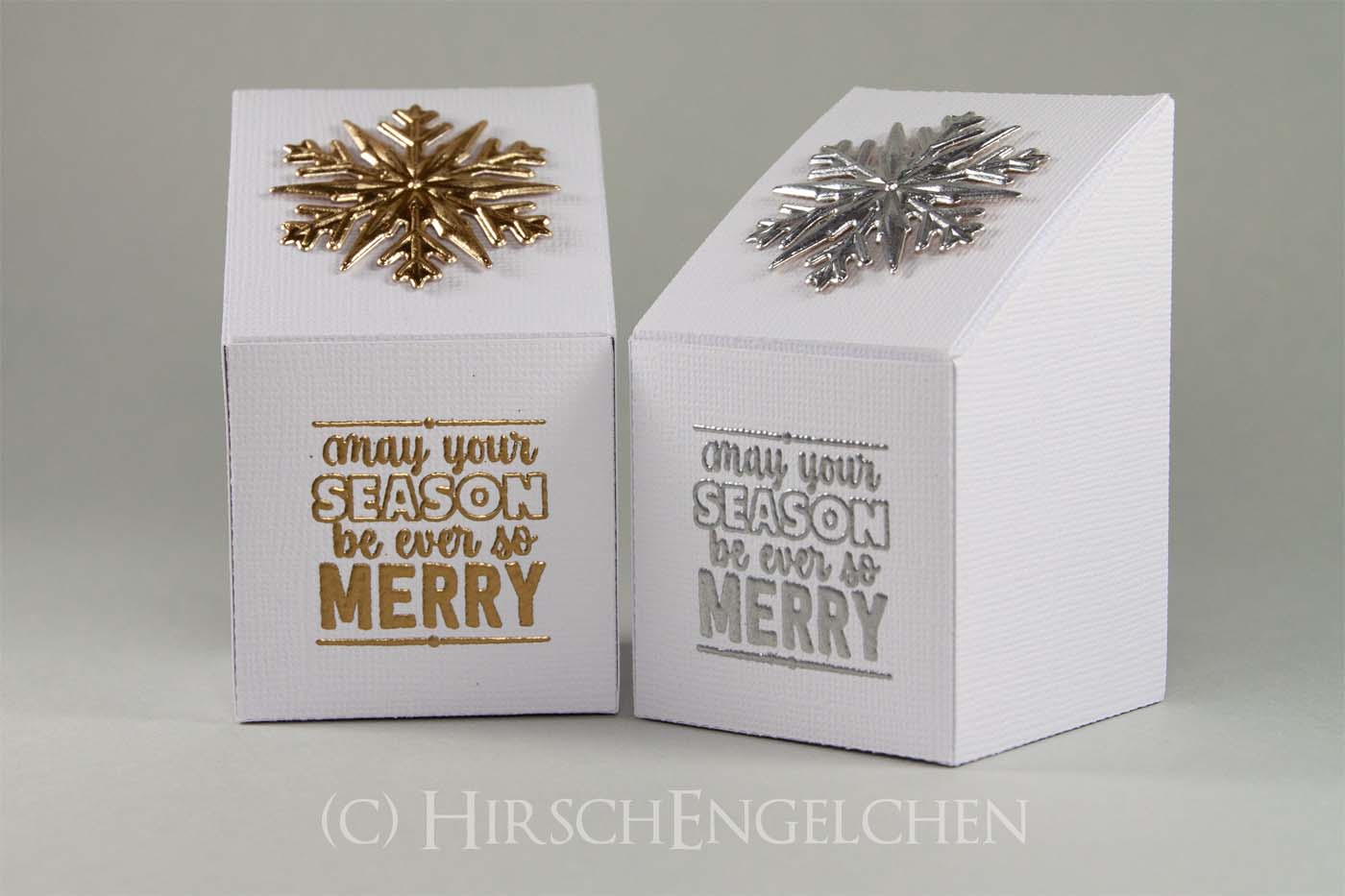 Große schräge Schneeflocken Box - HirschEngelchen